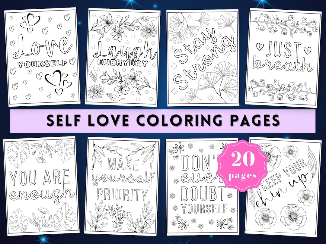 Self Love Coloring Pages Think Like a Girl Boss Affirmation Coloring ...