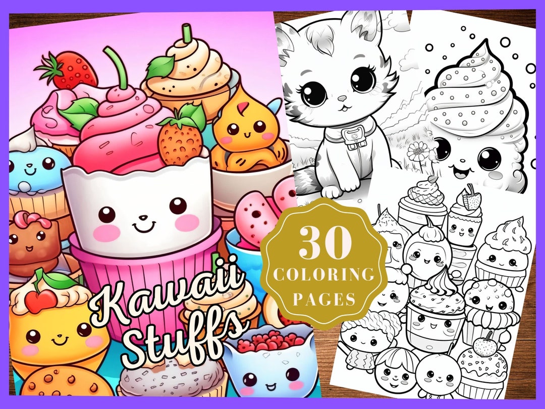 Adorable Kawaii Coloring Pages, Kawaii Cute Food Coloring Pages ...
