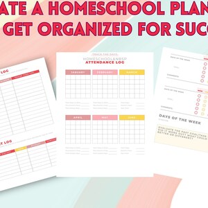50 Pages HOMESCHOOL Planner Printable, Home School Planner Bundle ...