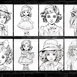 Vintage Children Coloring Pages for Adults Vintage Girl Coloring Pages ...