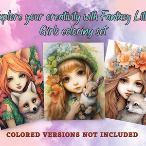 30 Fantasy Little Girl Coloring Page Book,instant Download,printable ...