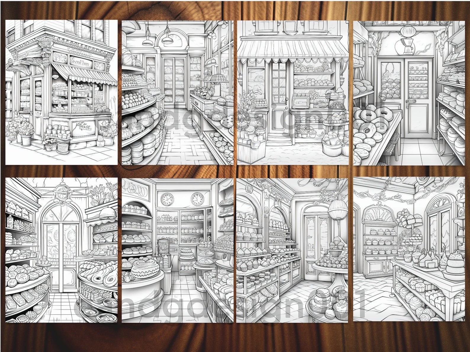 Coloring Pages for Adults Printable Bakery Coloring Pages Instant ...