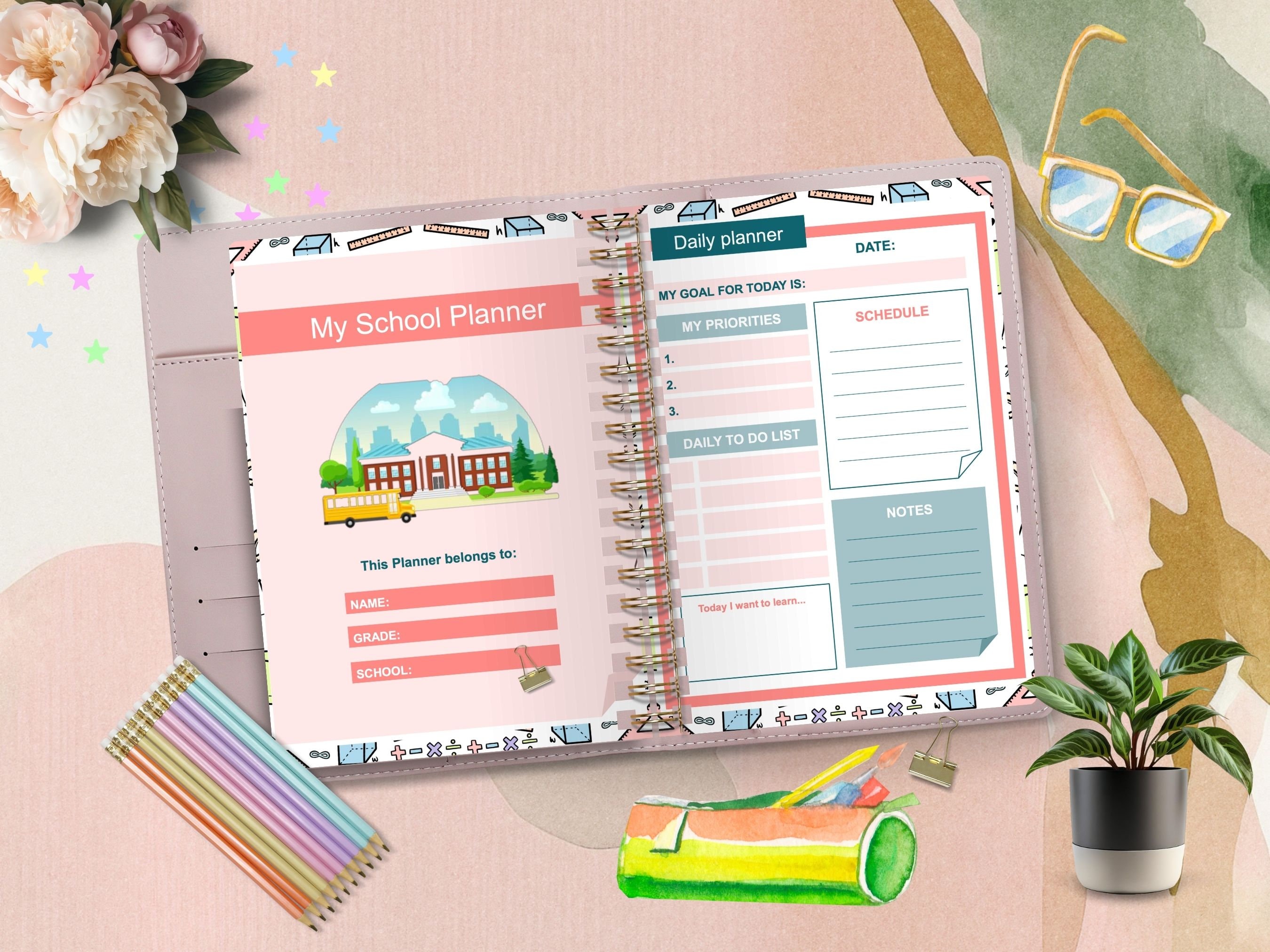Editable Back to School Elementary School Planner Printable, INSTANT ...