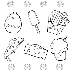 Kids Food Coloring Pages, Food Coloring Pages for Toddlers, Food ...