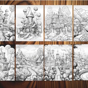 Candy Land Coloring Pages for Adults Instant Download Sweet Treats ...