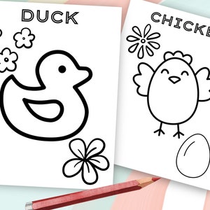 30 Educational Animals With Names Coloring Page Book,instant Download ...