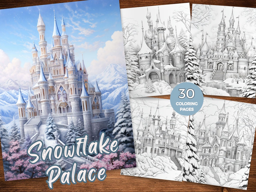 Snowflake Palace Coloring Page of Winter Palace Coloring Sheets ...