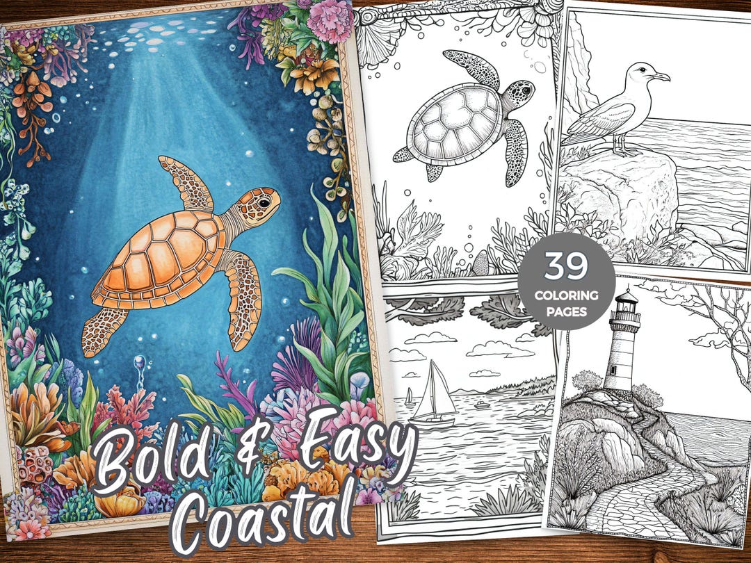 Simple Art Coloring Pages Bold and Easy Designs for Relaxation With ...