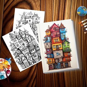 Doodle House Coloring Pages Printable Unique Architectural Coloring ...