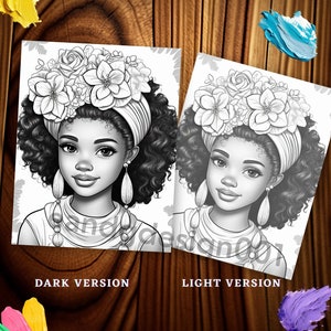 African American Kids Coloring Pages Printable Kids Grayscale Coloring ...