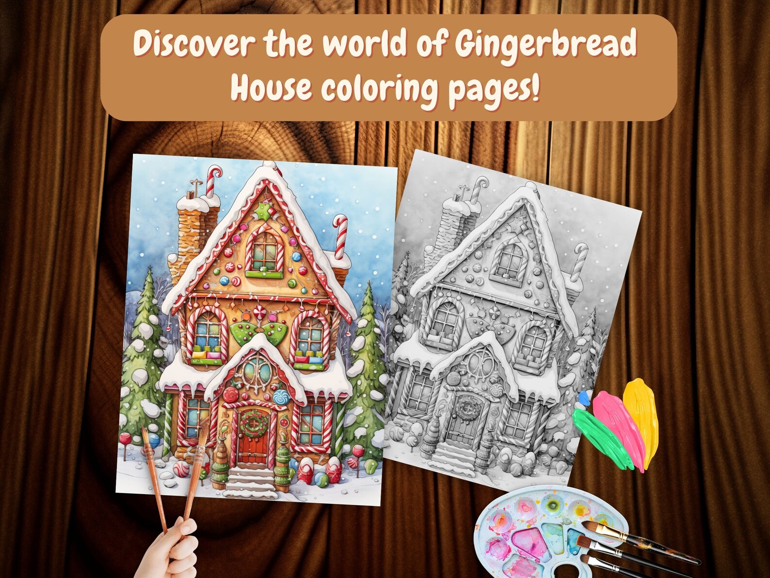Gingerbread House Coloring Pages for Adults of Gingerbread Houses Candy ...