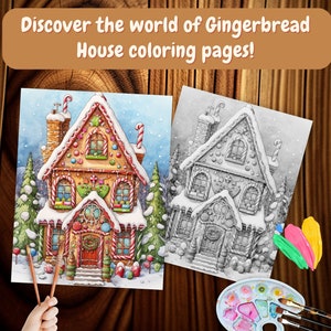 Gingerbread House Coloring Pages for Adults of Gingerbread Houses Candy ...