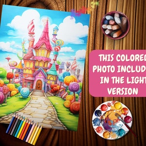 Candy Land Coloring Pages for Adults Instant Download Sweet Treats ...