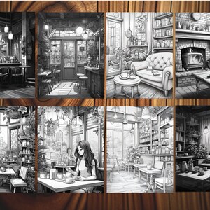 Coloring Book Cafe Coloring Pages Cozy Cafe Shop Coloring Sheets Coffee ...