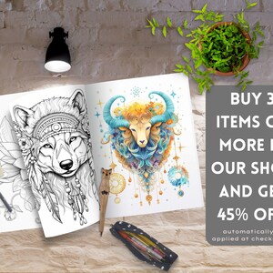 Boho Hippie Pdf Coloring Pages for Adults Instant Download Mandala ...