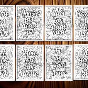 Motivational Quotes Coloring Pages Pdf Positive Affirmation Adult ...