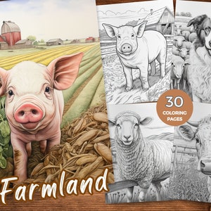 Farmland Coloring Pages Rural Life Coloring Book Agricultural Charm ...