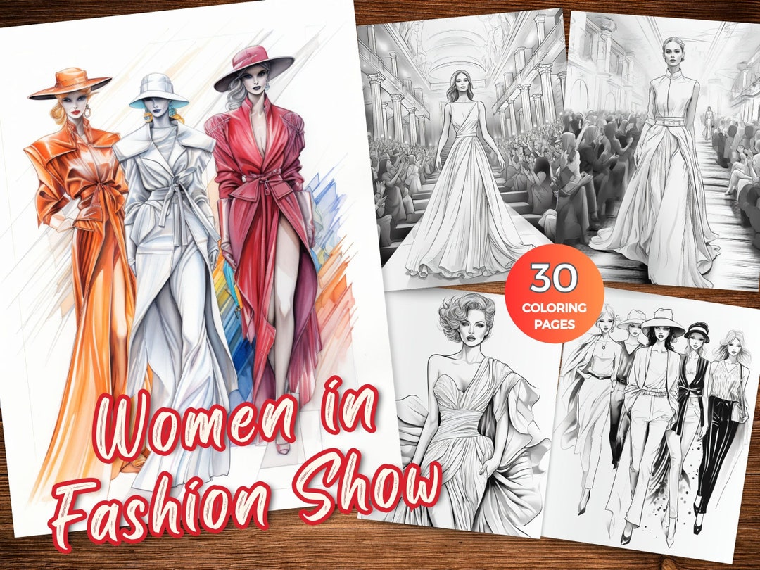Fashion Model Coloring Pages Printable Fashion Design Coloring Pages of ...