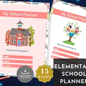 Editable Back to School Elementary School Planner Printable, INSTANT ...