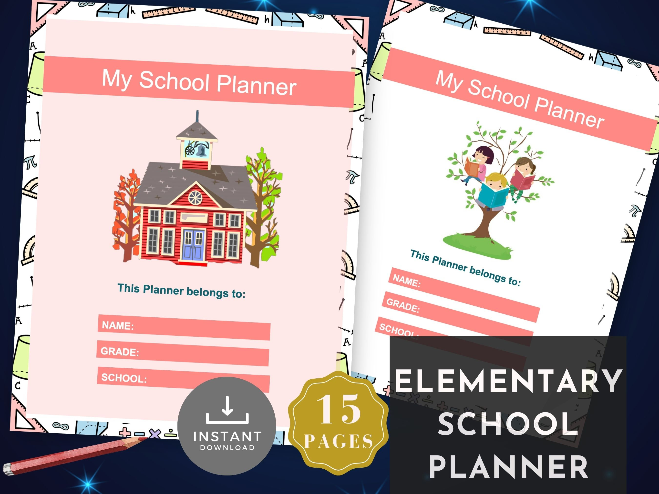 Editable Back to School Elementary School Planner Printable, INSTANT ...