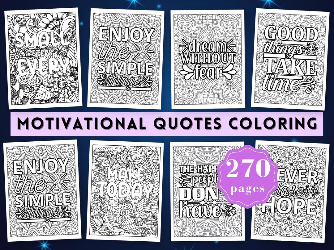 Inspirational Quotes Coloring Pages Pdf Positive Affirmation Adult ...