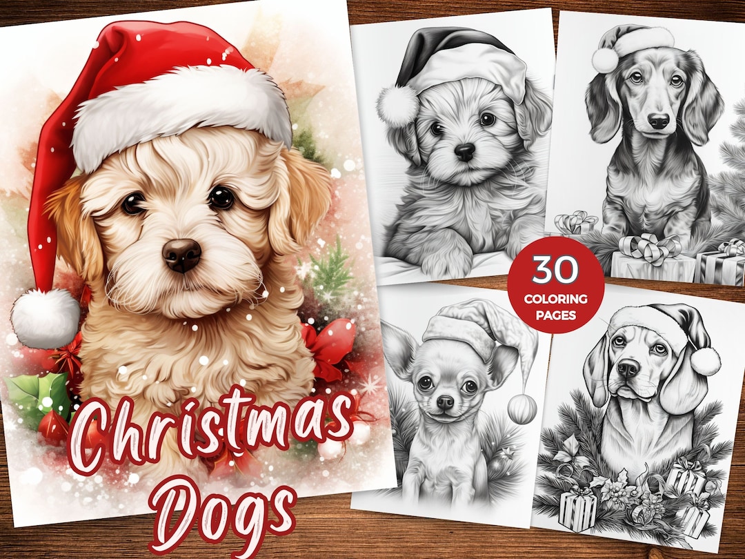 Christmas Dog Coloring Page Christmas Printable Coloring Pages Festive ...