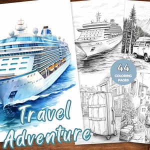 Travel Adventure Coloring Page Printable Road Trip Coloring Pages RV ...