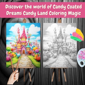 Candy Land Coloring Pages for Adults Instant Download Sweet Treats ...
