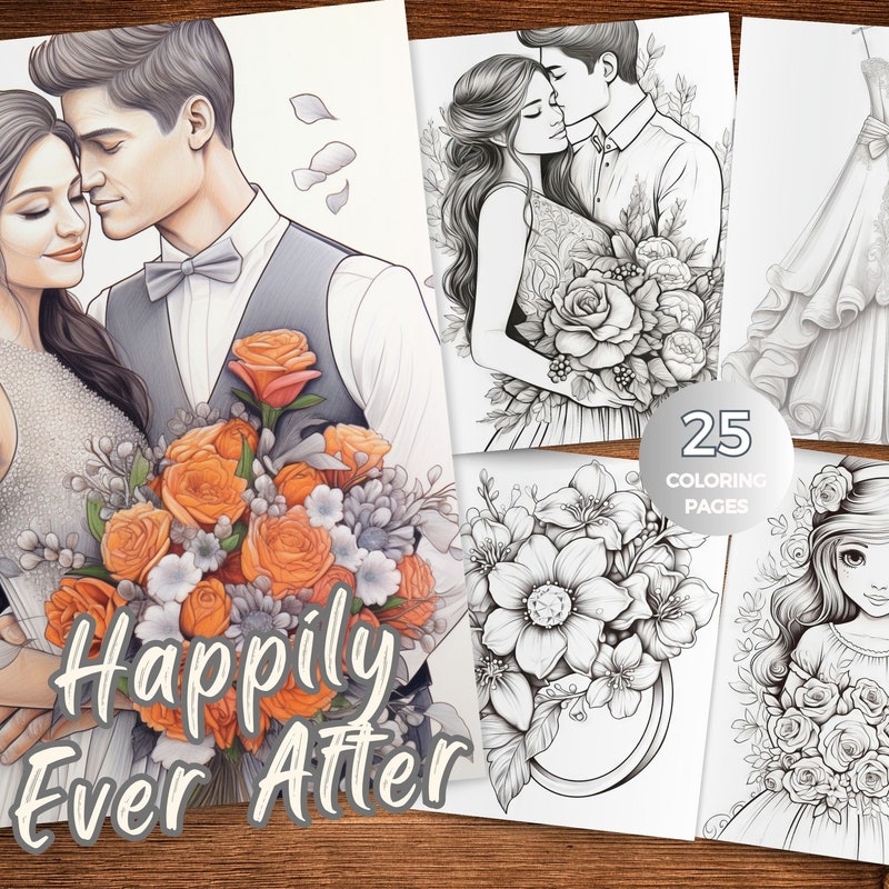 Wedding Coloring Books - Etsy