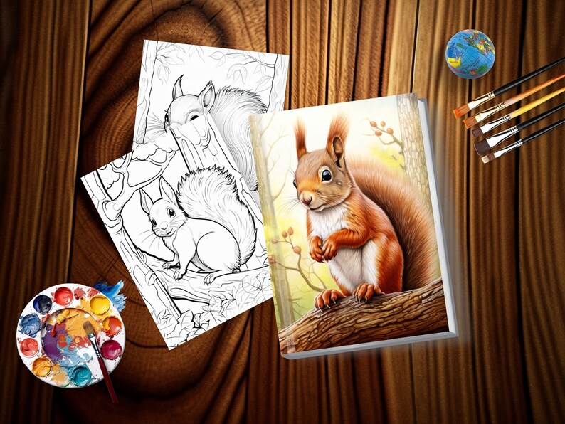 Squirrel Coloring Pages Printable Cute Squirrel Coloring Page Squirrel ...