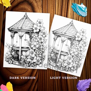 Whimsical Wishing Wells Coloring Pages Printable Enchanted Wellspring ...