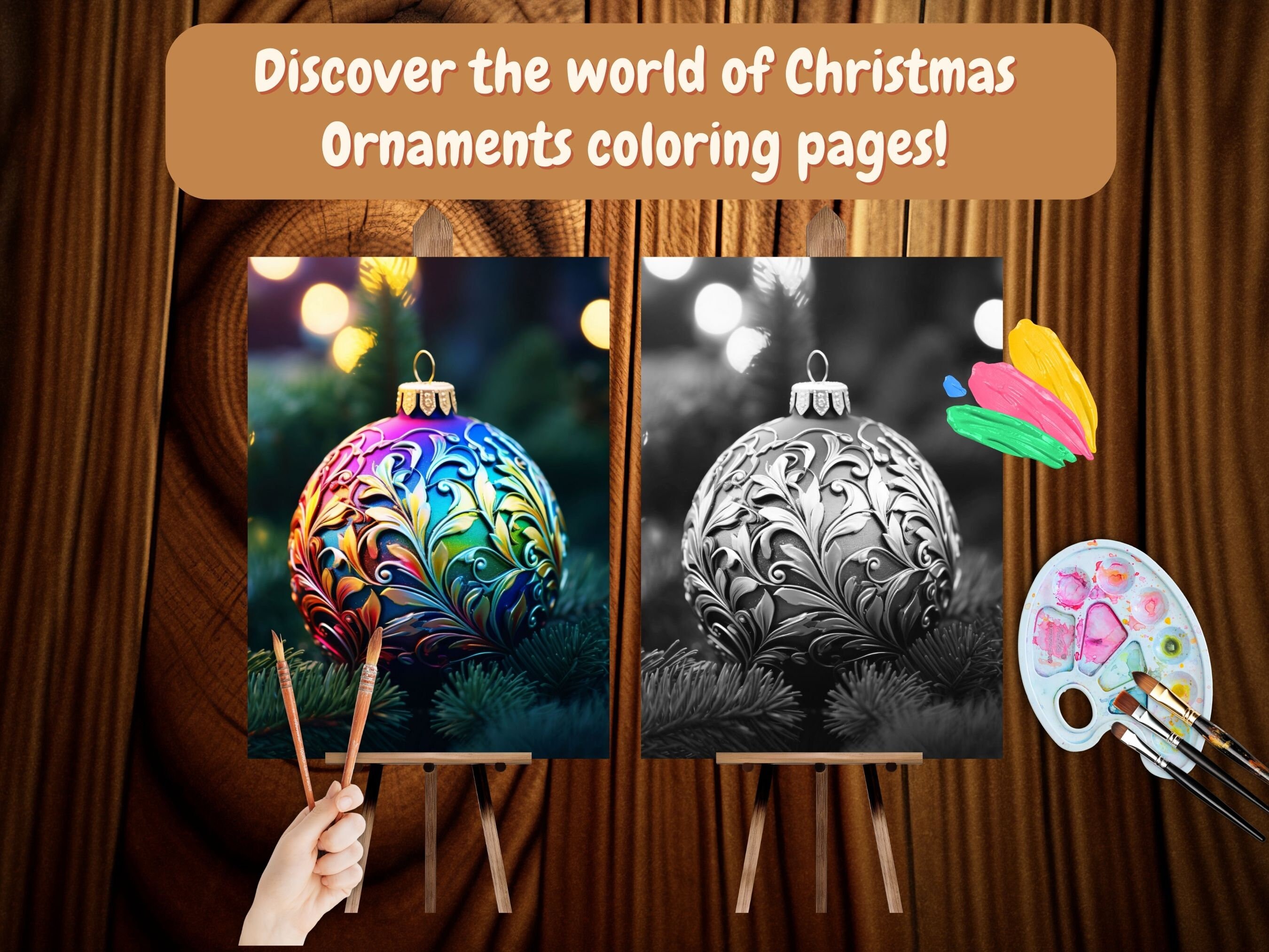 Christmas Ornaments Coloring Page Printable Color Christmas Ornaments ...