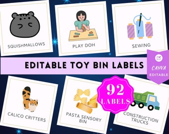 Printable Toy Bin Labels - Etsy