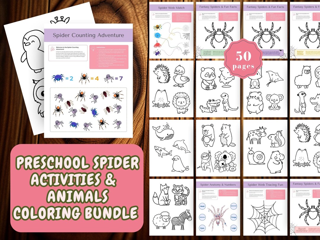Printable Spider Activities for Preschoolers Animal Coloring Pages ...