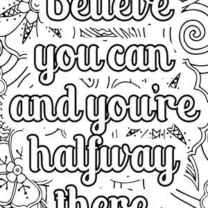 Positive Mental Health Coloring Pages Positive Affirmation Adult ...