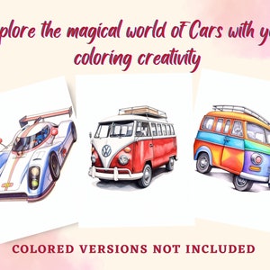 Cars Coloring Pages, Cute Coloring Pages, Kids and Adults, Digital ...