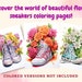 Flower Sneaker Coloring Pages of Sneakers Blooming Shoes Coloring Book ...