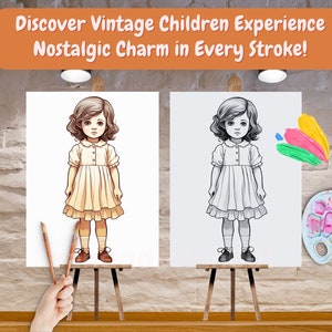 Vintage Children Coloring Pages for Adults Vintage Girl Coloring Pages ...