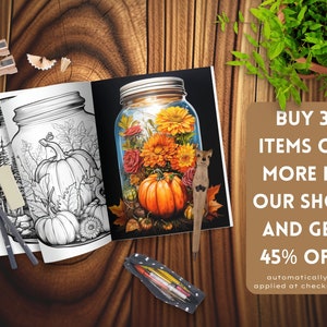 Autumn in A Jar Coloring Pages Fall Coloring Pages Printable Grayscale ...