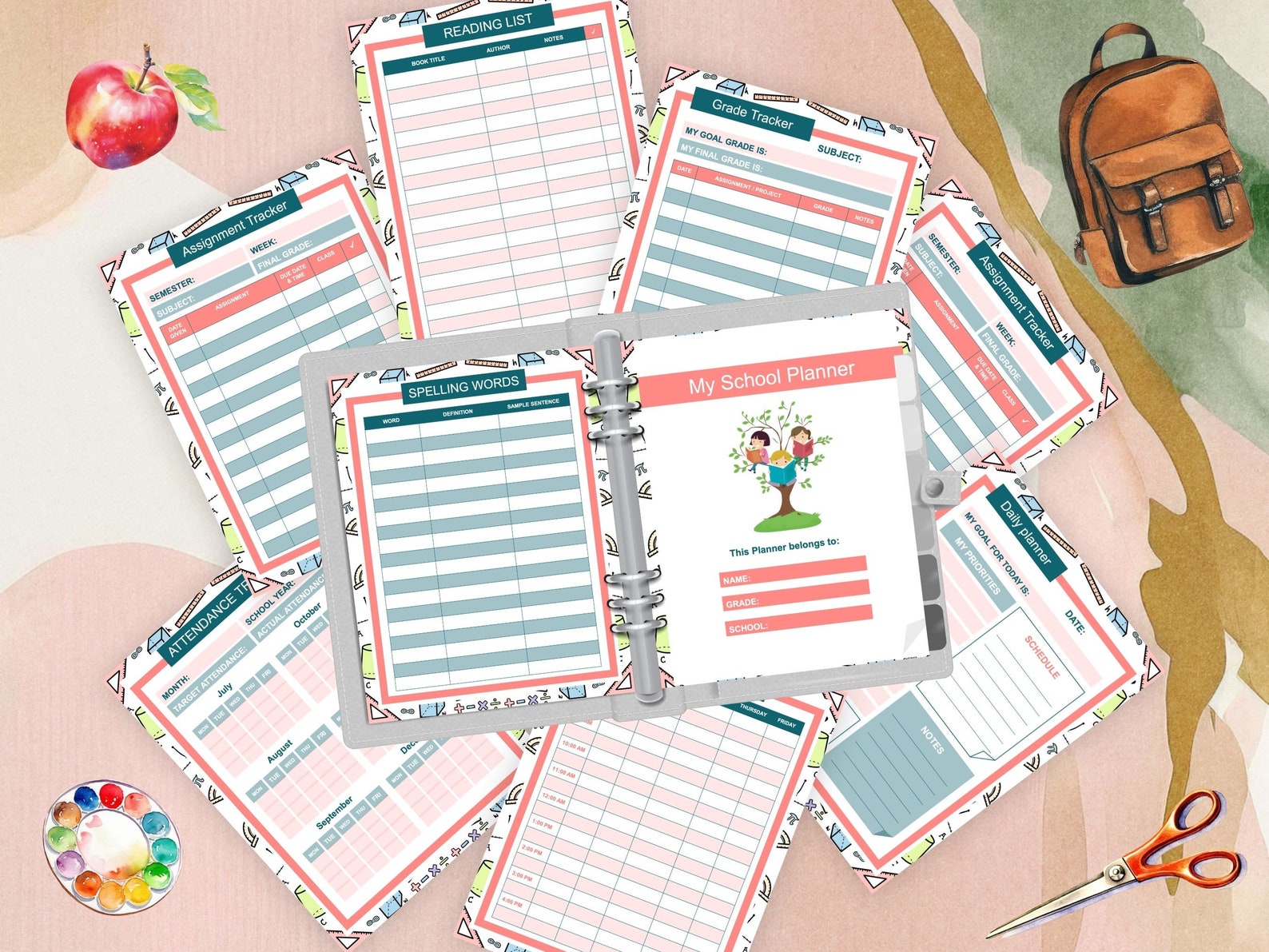 Editable Back to School Elementary School Planner Printable, INSTANT ...
