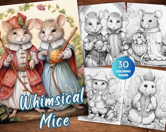 Fairytale Mice Coloring Book Mice Coloring Pages Mice Coloring Book ...