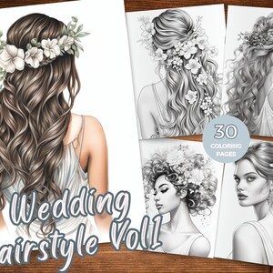 Wedding Hairstyles Coloring Pages of Hairstyles Coloring Book Bridal ...