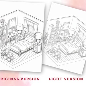 Fantasy Isometric Room Coloring Pages, Interior Isometric Coloring ...