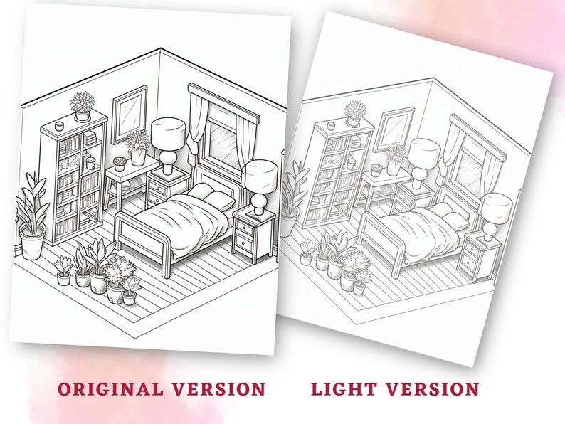 Fantasy Isometric Room Coloring Pages Interior Isometric - Etsy Canada