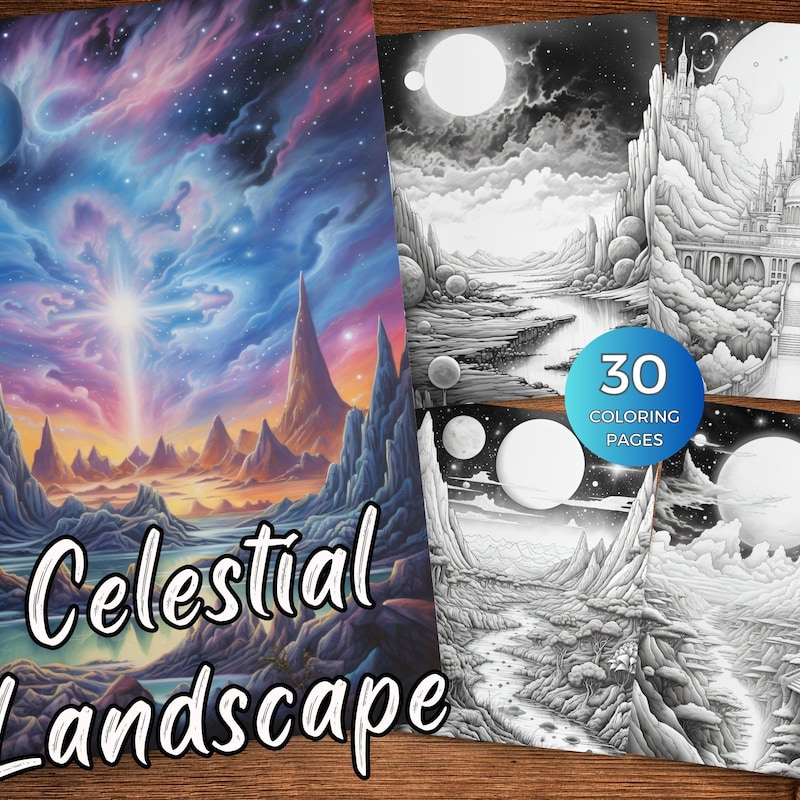 Celestial Coloring Page - Etsy