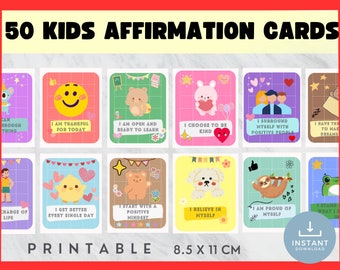 Printable Affirmation Cards for Kids, Positive Affirmation Cards ...