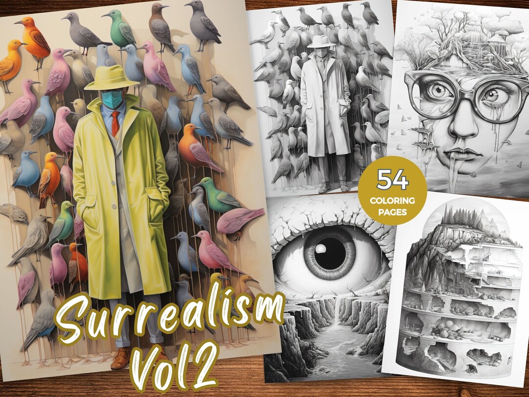 Surrealism Coloring Pages Fantasy Landscape Coloring Book Surreal Art ...