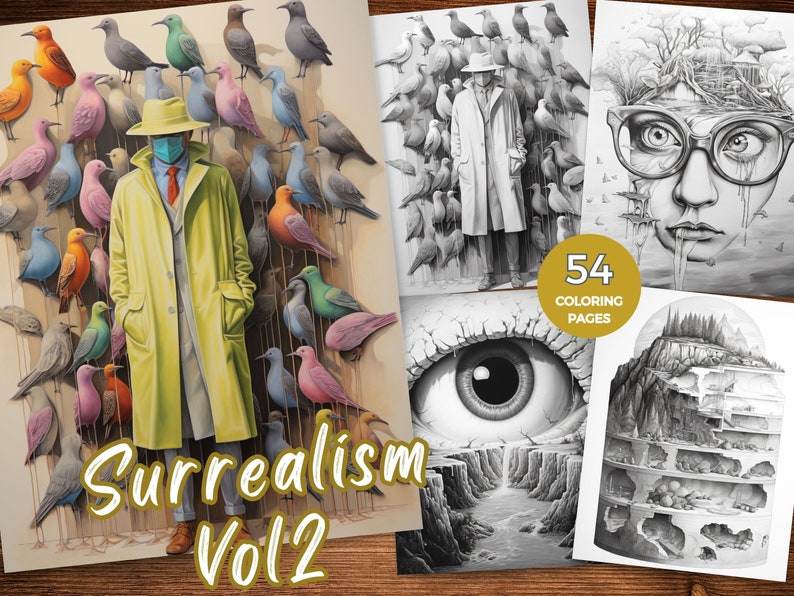 Surrealism Coloring Pages Fantasy Landscape Coloring Book Surreal Art ...