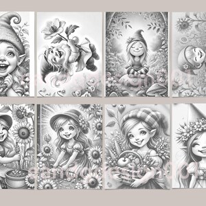 Garden Gnome Coloring Pages Garden Gnome Girl Coloring Book Happy Gnome ...