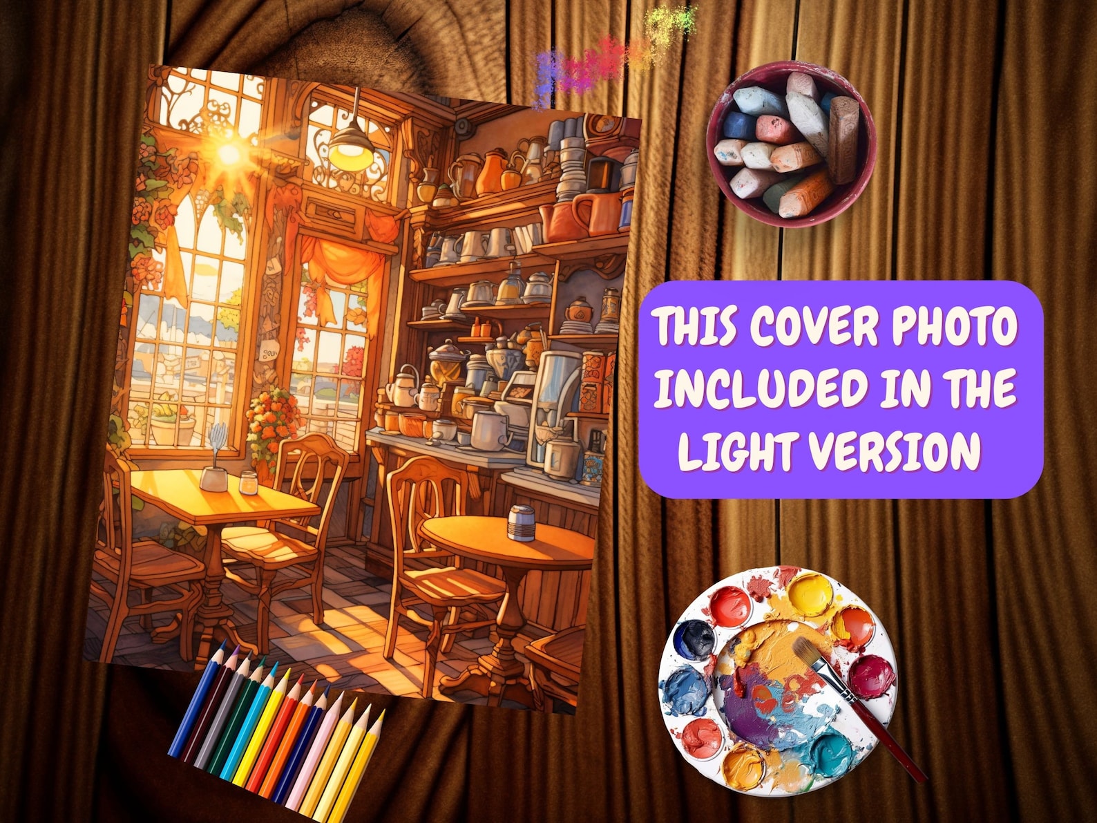 Coloring Book Cafe Coloring Pages Cozy Cafe Shop Coloring Sheets Coffee ...